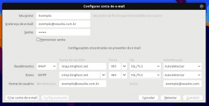 Como configurar uma conta de email com criptografia TLS/SSL
