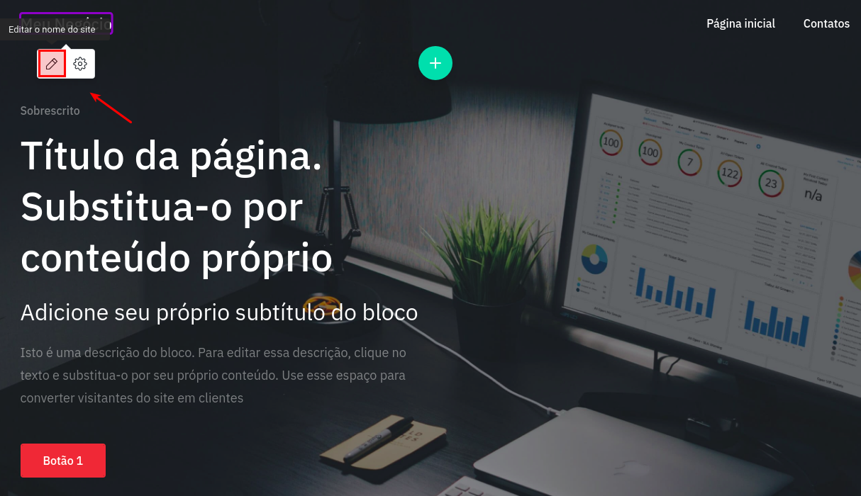 Criador de Site: Adicionar Logo no Criador de Site - kingHost