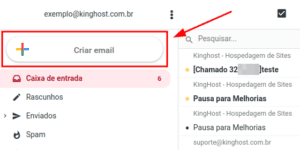Webmail KingHost – Como utilizar as principais funções – Tema Gmail+