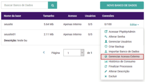 Como liberar acesso externo para um banco de dados MySQL